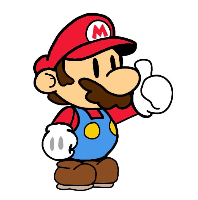 Paper Mario Thumbs Up! Holographic Sticker - Etsy