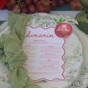 Rosh Hashana Simanim Cards 2024 - Etsy