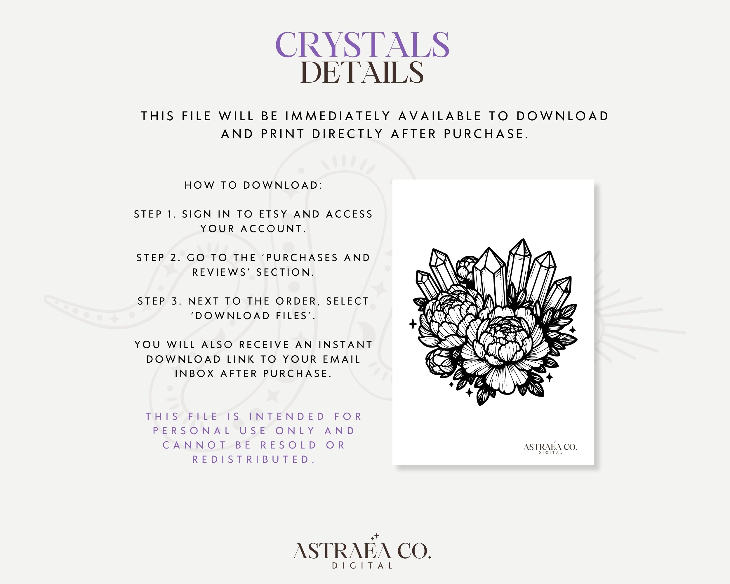 44 Crystals Colouring Collection, Printable Coloring Book Pages for ...