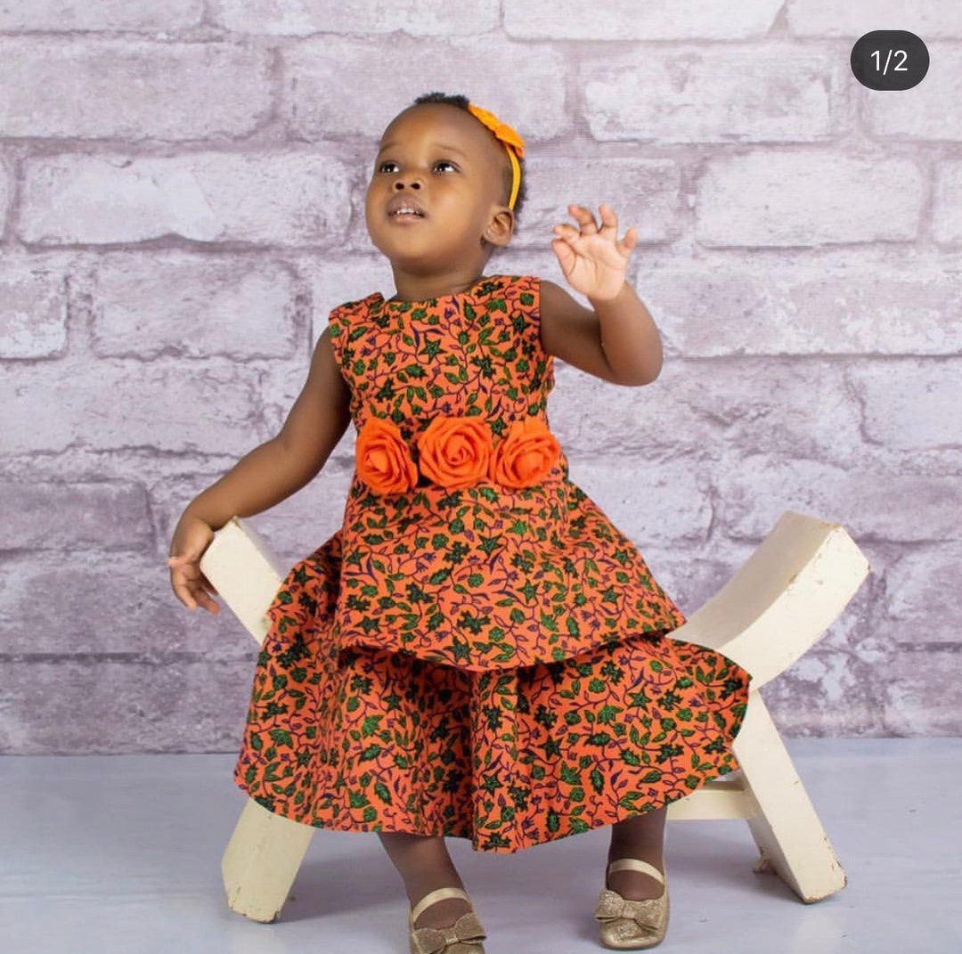 Little Girls African Dress, African Print Dress for Kids Toddlers and ...