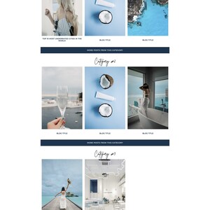 Travel Blog Wordpress Theme Blue Wordpress Theme Travel - Etsy