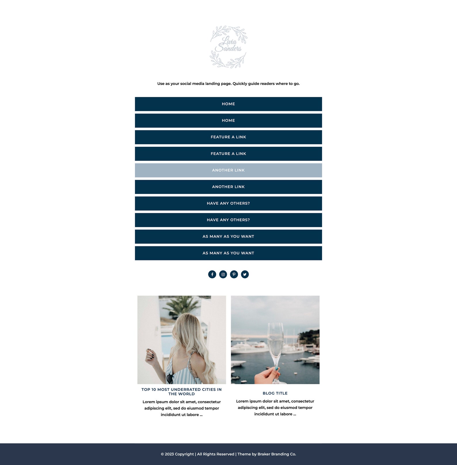 Travel Blog Wordpress Theme Blue Wordpress Theme Travel - Etsy