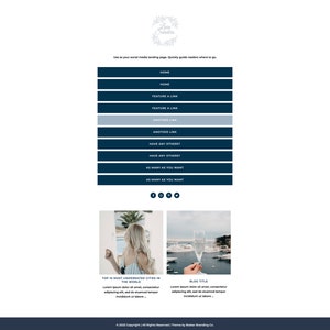 Travel Blog Wordpress Theme Blue Wordpress Theme Travel - Etsy