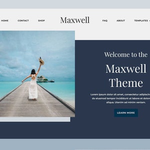 Travel Blog Wordpress Theme Blue Wordpress Theme Travel - Etsy