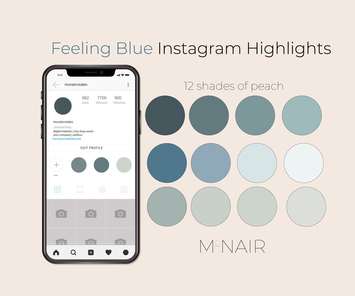 Feeling Blue Instagram Highlight Covers, Instagram Highlights for ...