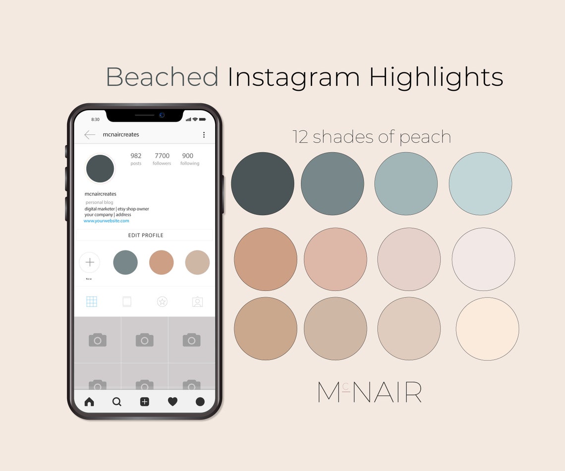 Blue Highlight Icons for Instagram Branding Instagram - Etsy