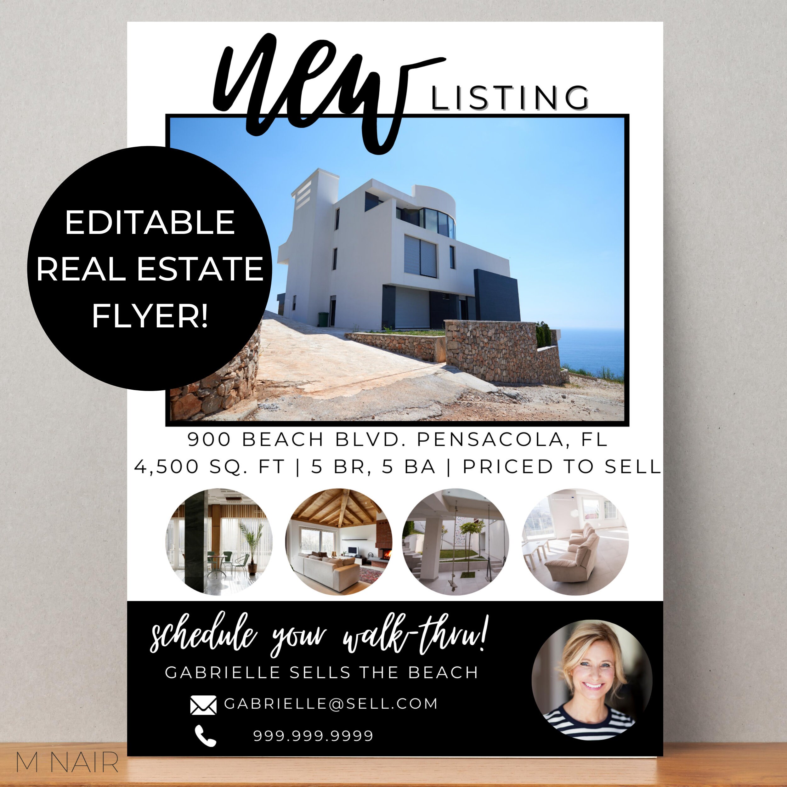 Editable Real Estate Flyer Canva Templates for Real Estate - Etsy