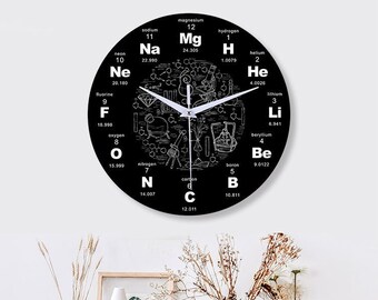 Periodic Table Clock - Etsy UK