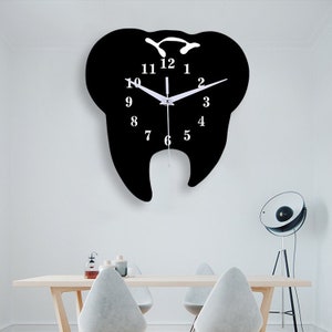 Dentist Acrylic Wall Clock Dental Clinic Decor Silent Wall - Etsy