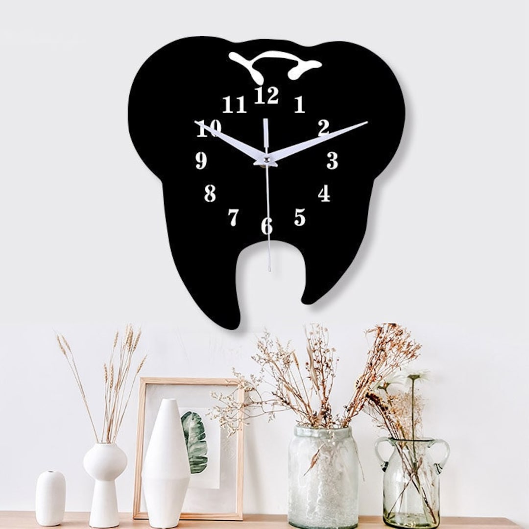 Dentist Acrylic Wall Clock Dental Clinic Decor Silent Wall - Etsy