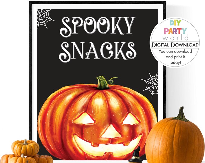 Halloween Party Food Sign Printable DIY Halloween Party Decorations ...