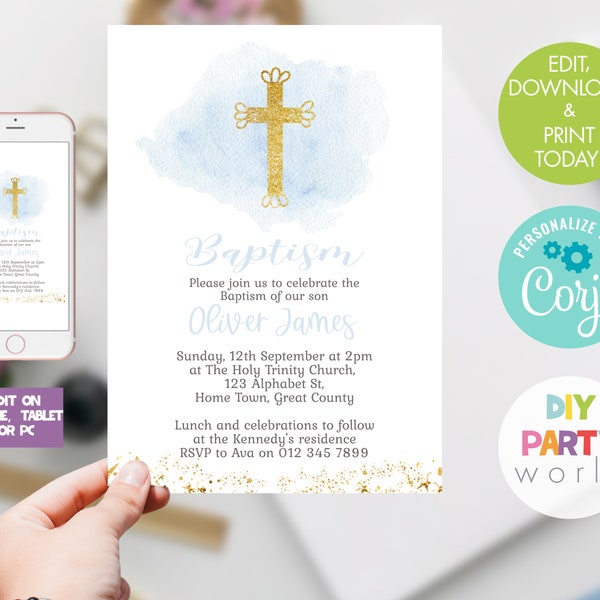 Adult Baptism Invitations - Etsy