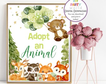 Adopt an Animal Sign - Etsy