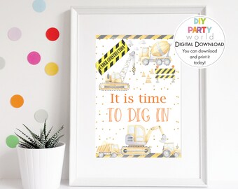 Construction Food Signs Construction Birthday Party - Etsy Canada