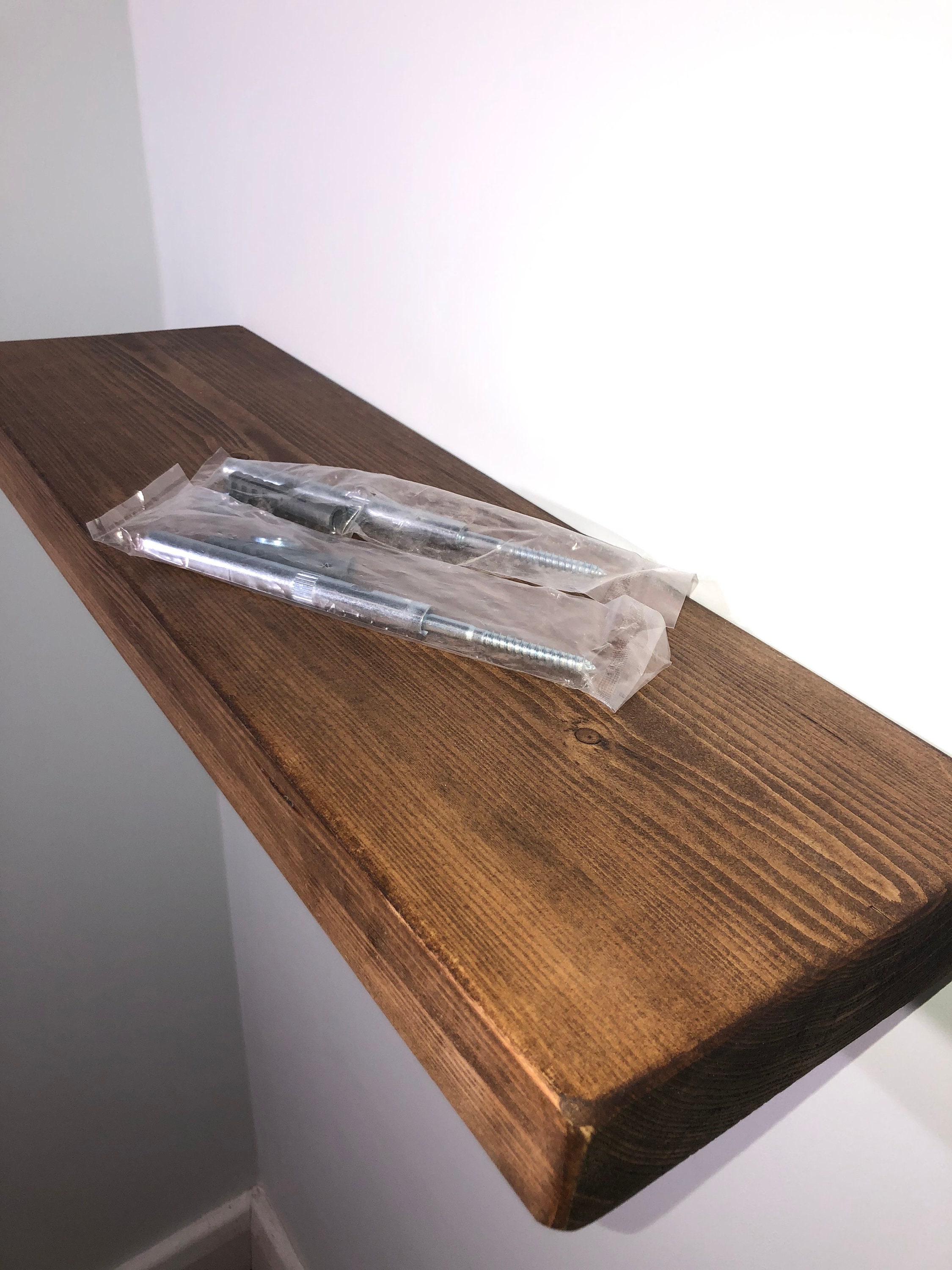 Rustic Chunky Floating Shelf 145mm Deep-solid Wood fixings - Etsy UK