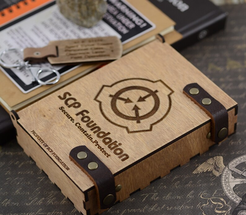 SCP Foundation Logo box Thaumiel class object Engraved Wood | Etsy