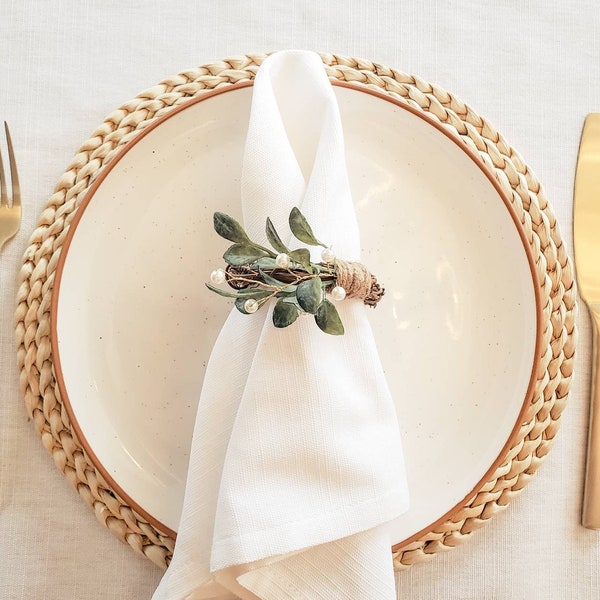 Pearl Napkin Rings - Etsy