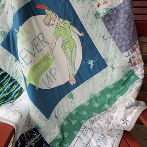 Peter Pan Baby Quilt, Handmade Patchwork Peter Pan Quilt, Patchwork ...