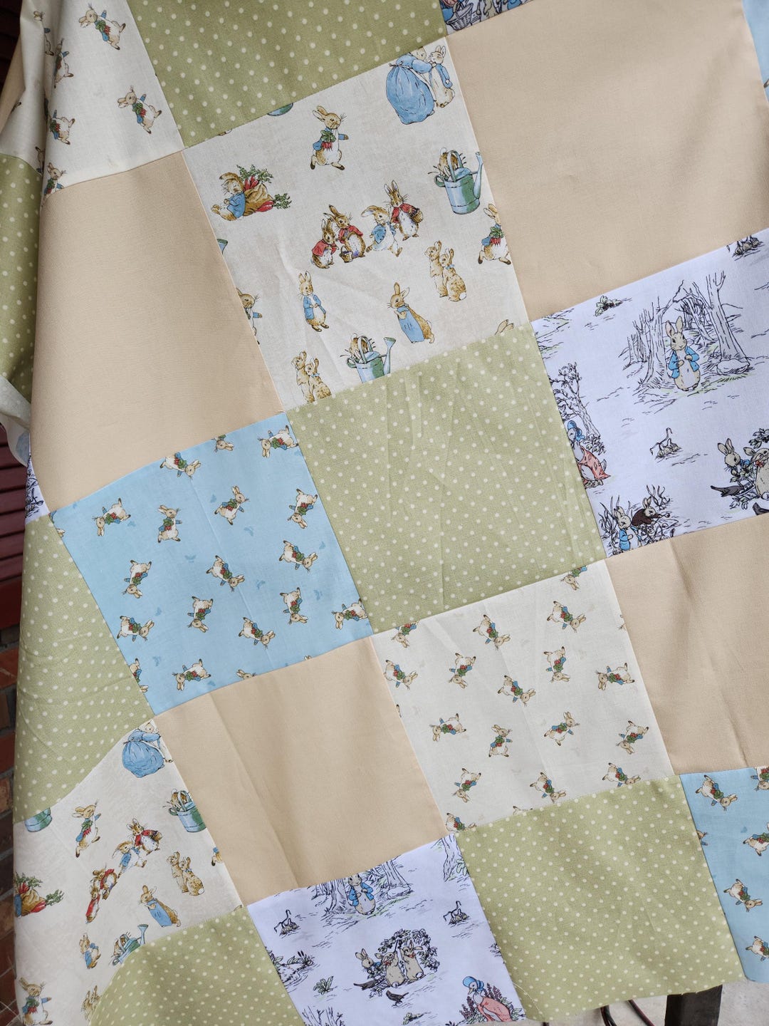 Adorable Handmade Peter Rabbit Quilt - Perfect for Nursery Decor or ...