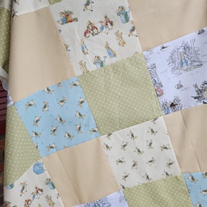 Adorable Handmade Peter Rabbit Quilt - Perfect for Nursery Decor or ...