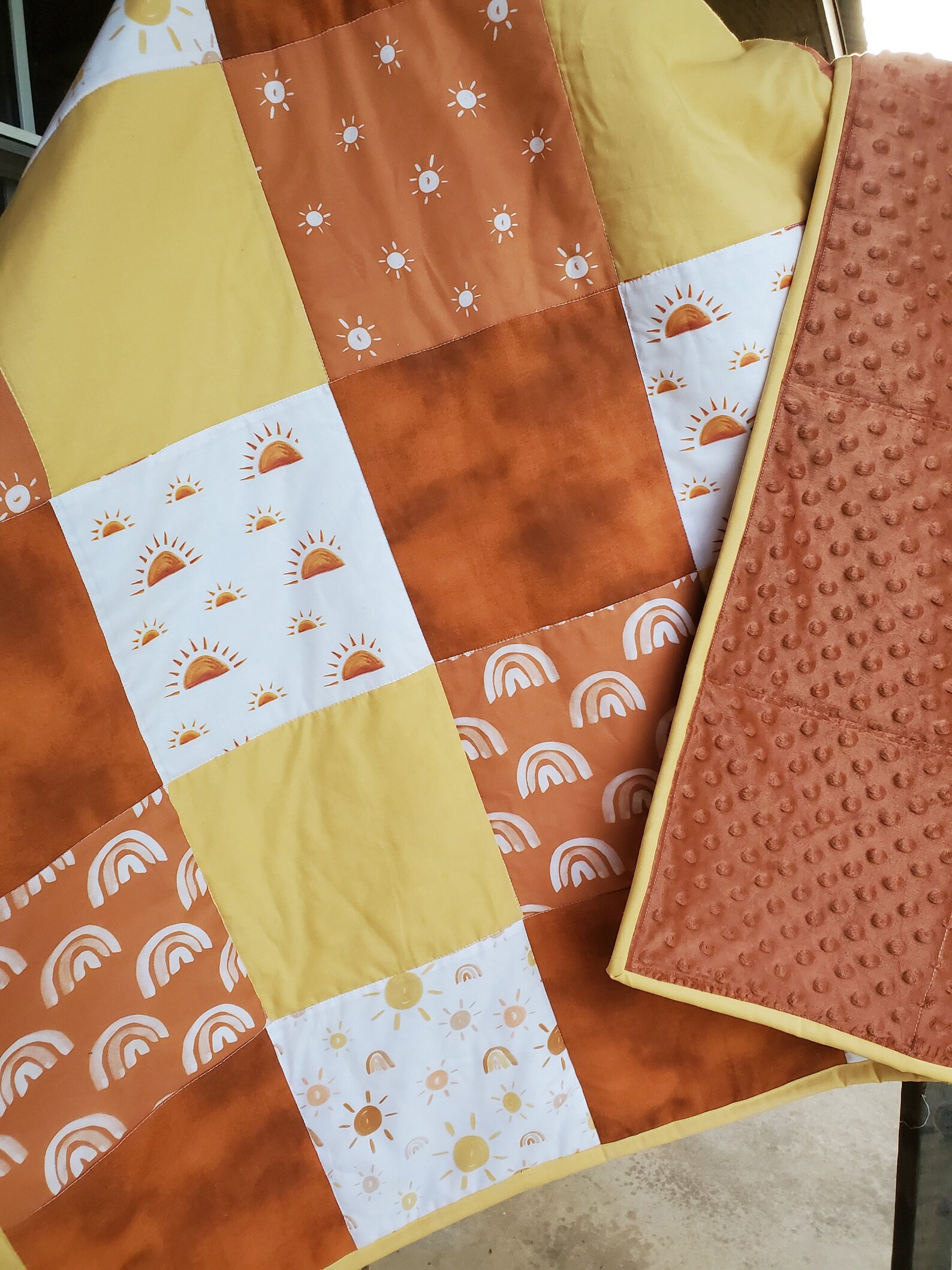 Neutral Baby Quilt Muted Rainbow Baby Quilt Gender Neutral - Etsy