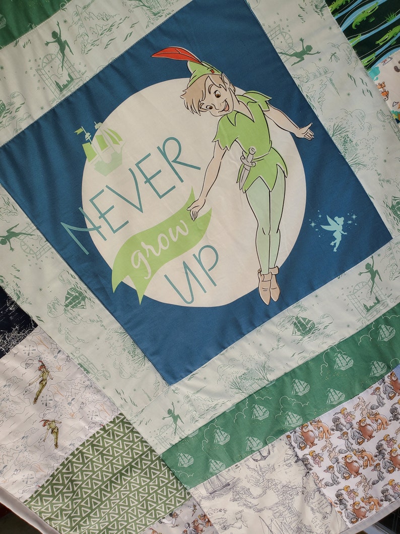 Peter Pan Baby Quilt Handmade Patchwork Peter Pan Quilt - Etsy