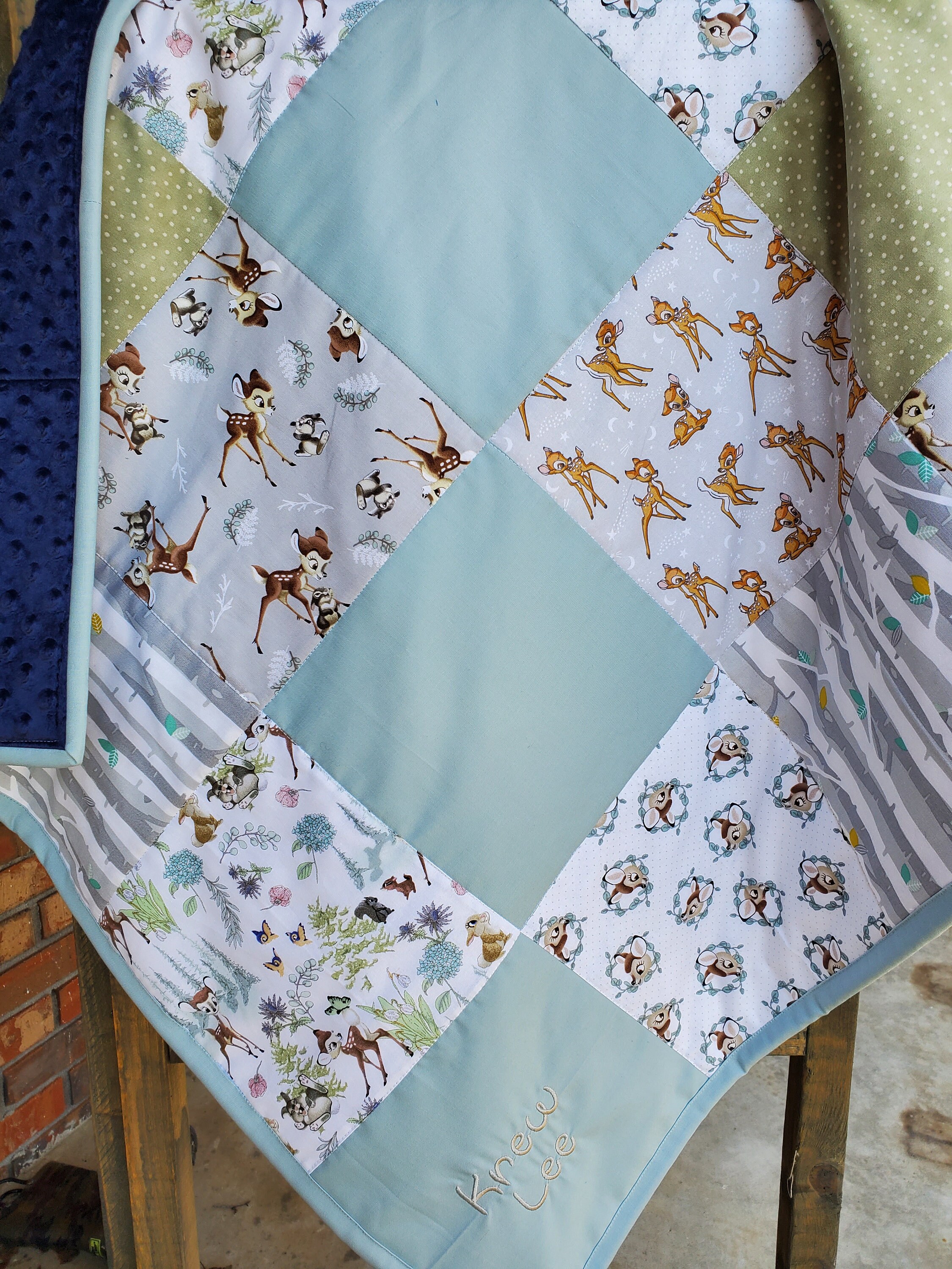 Bambi Baby Quilt Bambi Crib Quilt Custom Made Bambi Baby - Etsy