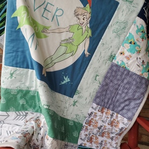 Peter Pan Baby Quilt, Handmade Patchwork Peter Pan Quilt, Patchwork ...