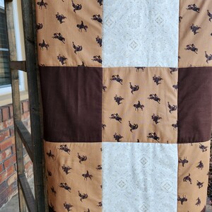 Cowboy Baby Quilt, Bronco Baby Quilt, Western Baby Quilt - Etsy