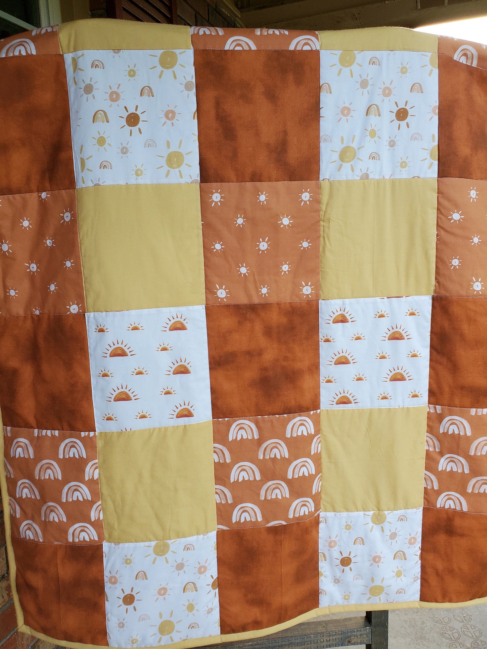 Neutral Baby Quilt Muted Rainbow Baby Quilt Gender Neutral - Etsy
