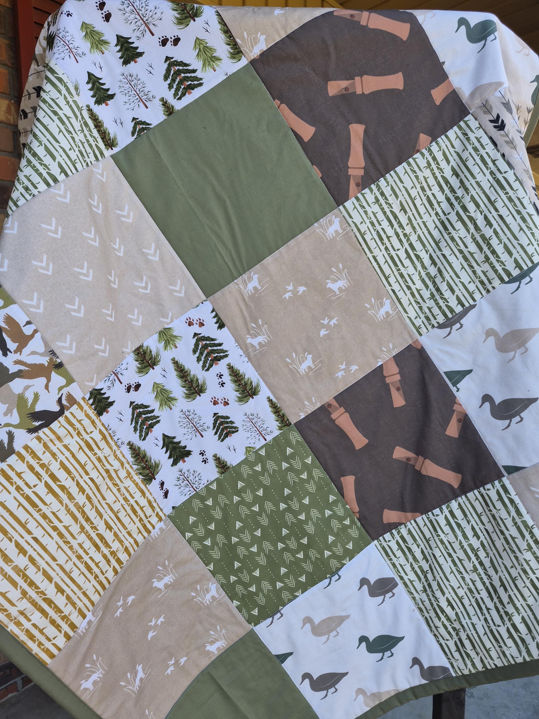 Handmade Duck Hunting Baby Quilt: Cotton Minky Nursery Decor - Etsy