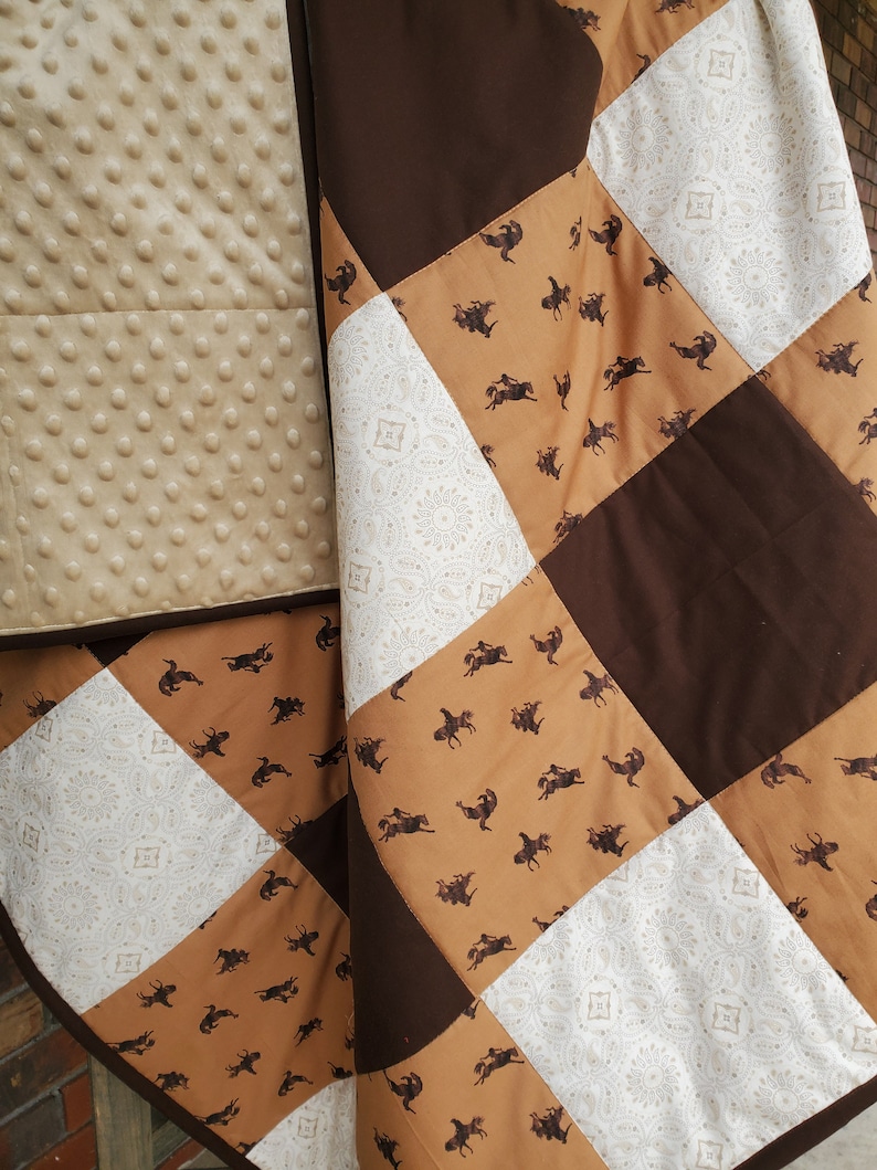 Cowboy Baby Quilt Bronco Baby Quilt Western Baby Quilt - Etsy