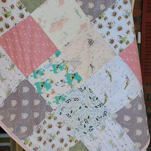 Tinkerbell Baby Quilt, Magical Handmade Tinkerbell Baby Quilt - Perfect ...