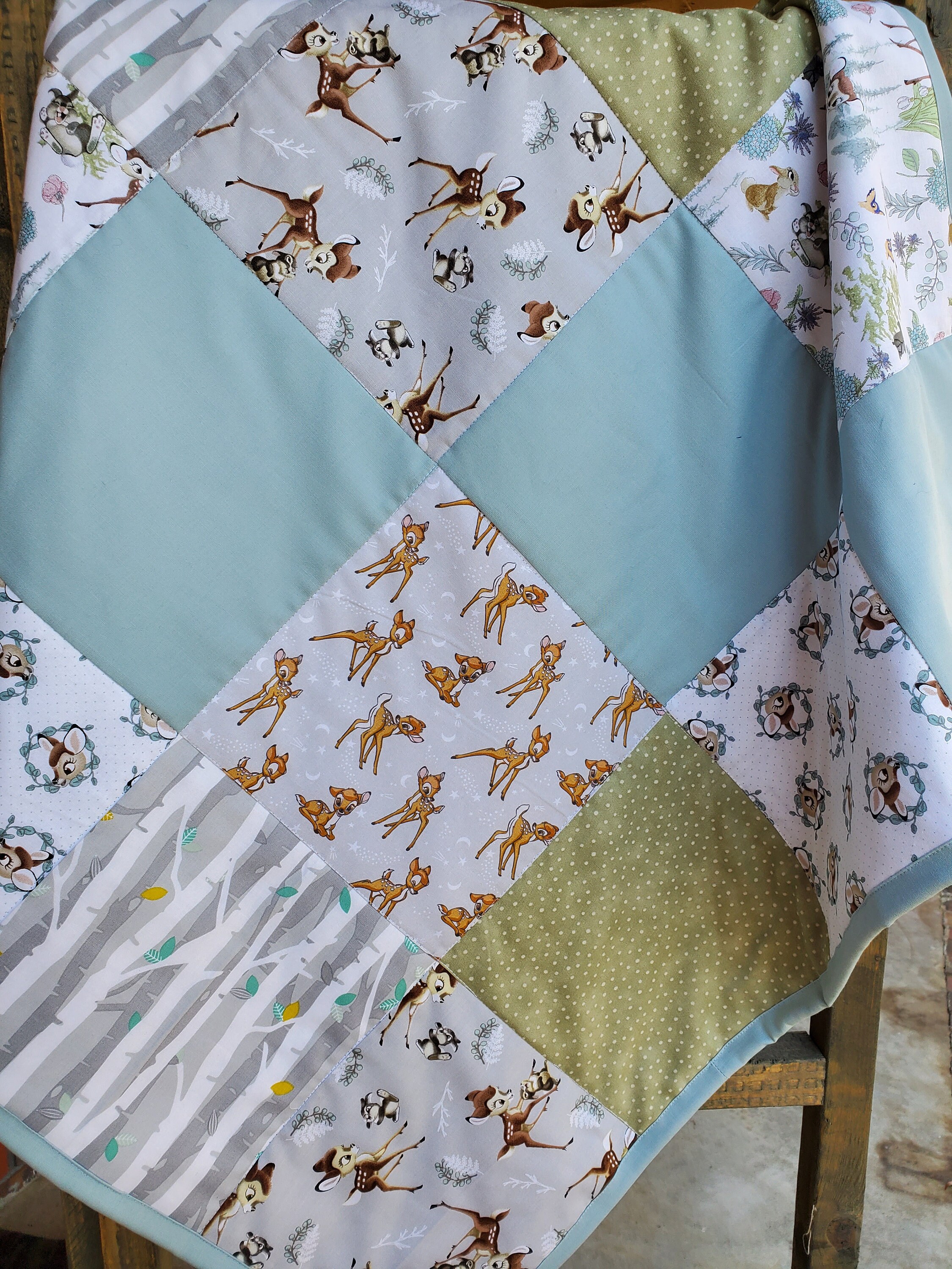 Bambi Baby Quilt Bambi Crib Quilt Custom Made Bambi Baby - Etsy