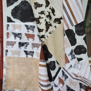 Personalized Cow Print Quilt Boho Cow Quilt Farm Quilt - Etsy