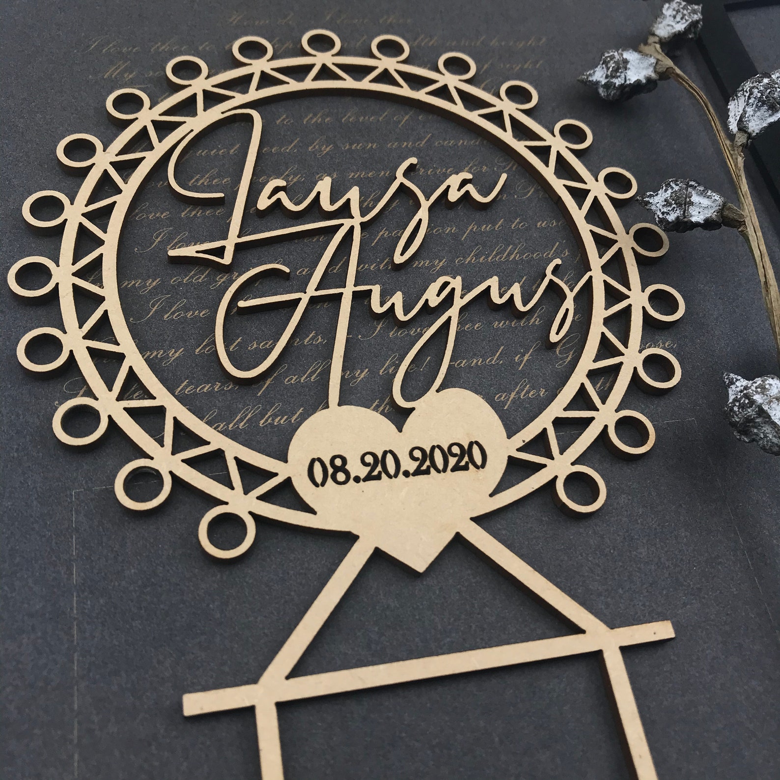 Rustic Wedding Cake Toppers - Family Name Cake Toppers for Wedding ...