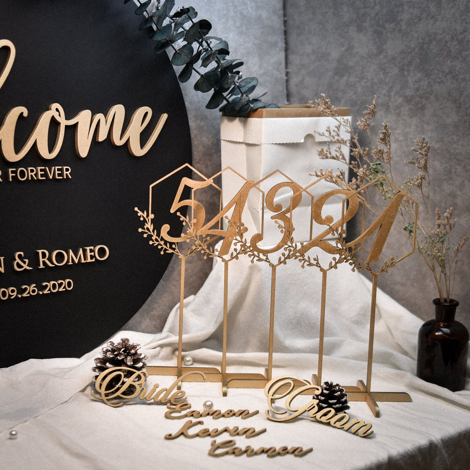 Rustic Wedding Table Numbers Table Centerpieces - Etsy