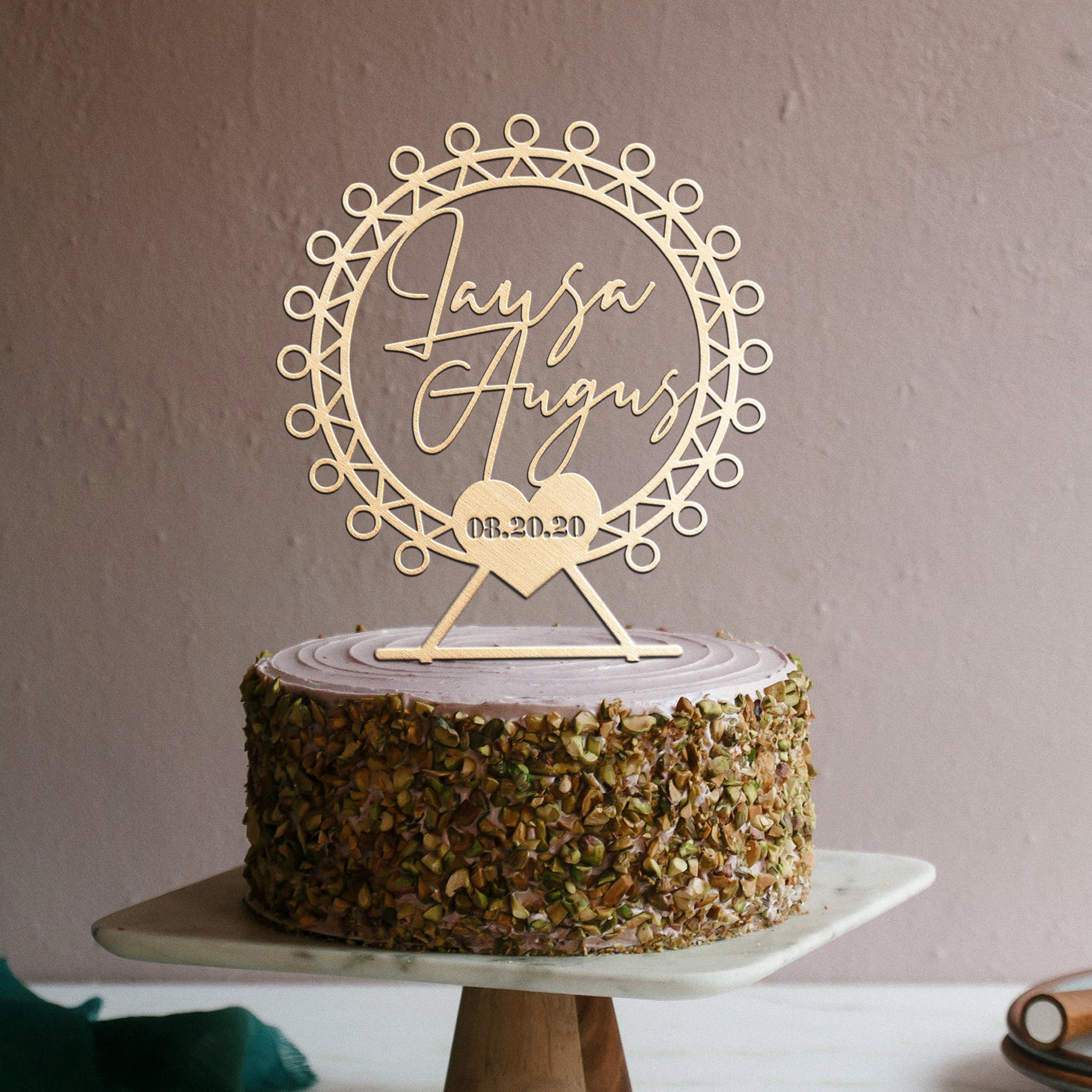 Rustic Wedding Cake Toppers Family Name Cake Toppers for | Etsy