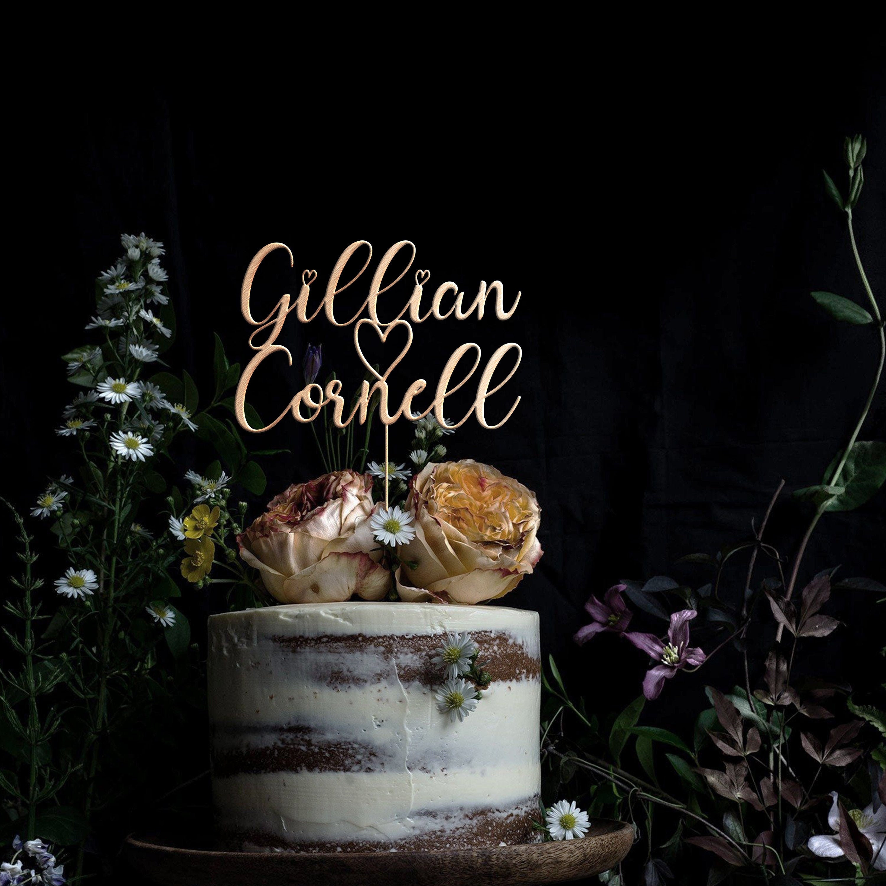 Couples' Name Cake Toppers Rustic Wedding Wood Made | Etsy