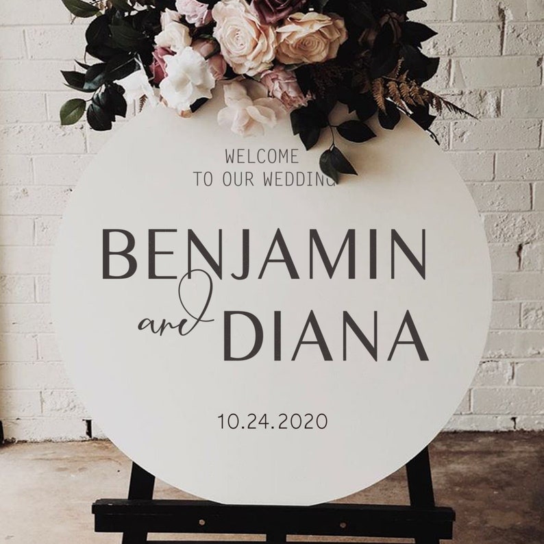 Wedding Welcome Signs - 3D Glitter Metallic Painted Wedding Signage ...