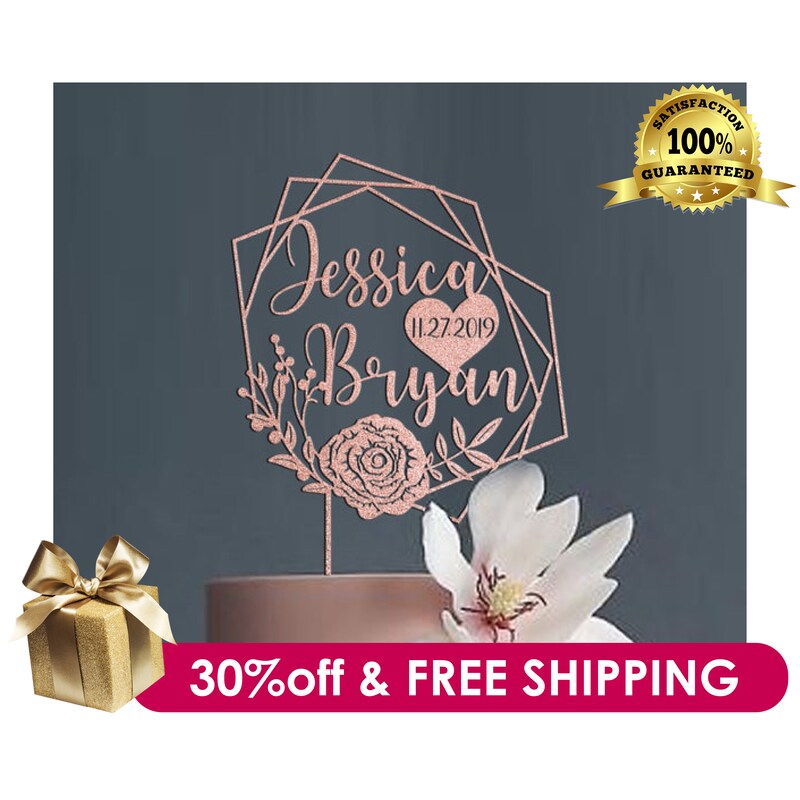 Wedding Cake Topper Rose Gold - Etsy