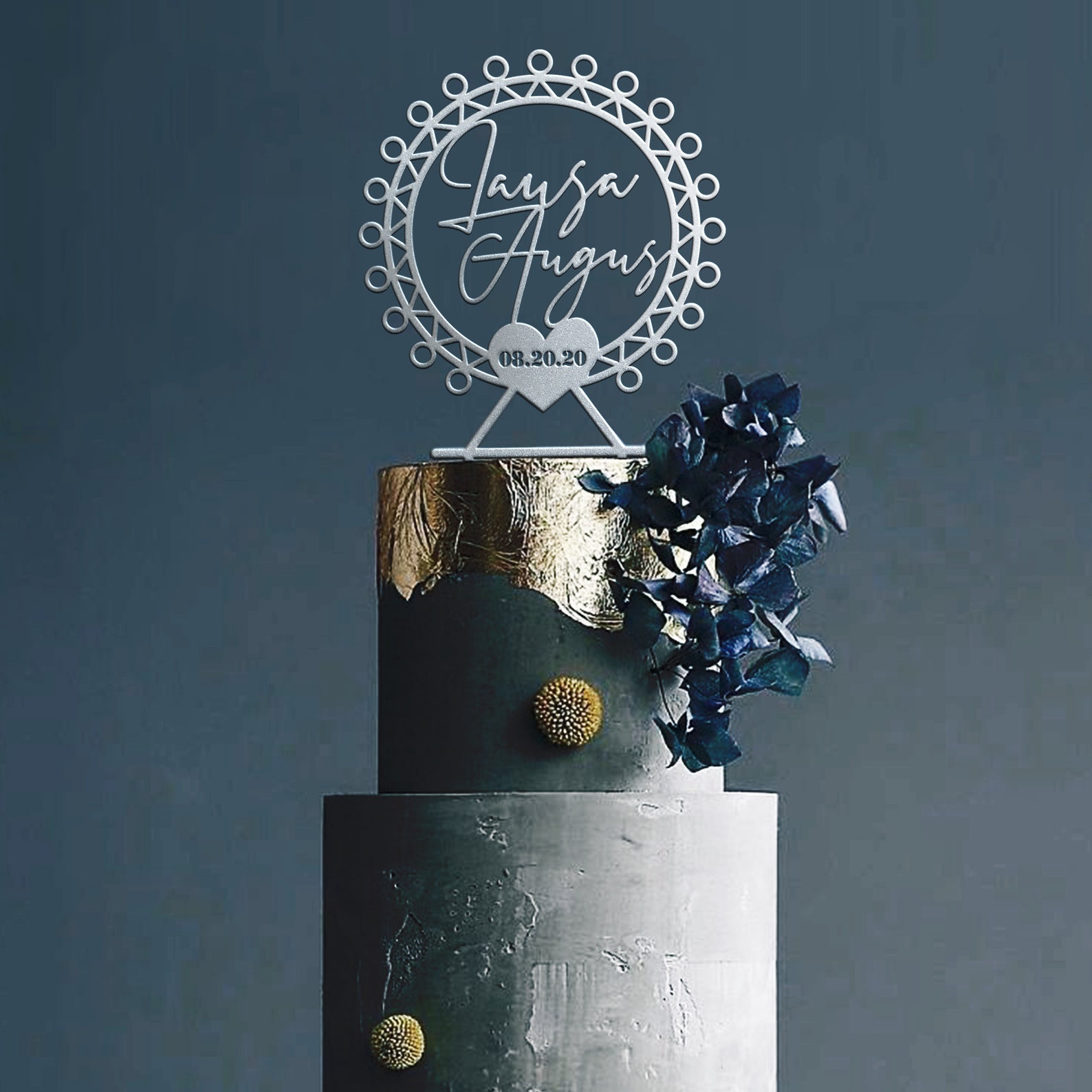 Rustic Wedding Cake Toppers - Family Name Cake Toppers for Wedding ...