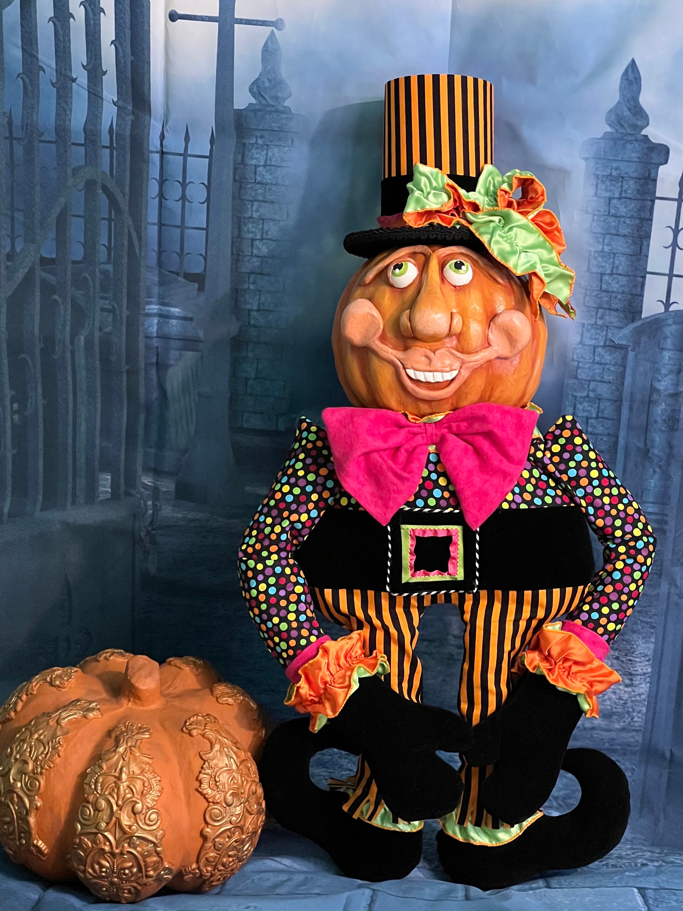 3 Piece Mr. Pumpkin Man Wreath Attachment - Etsy