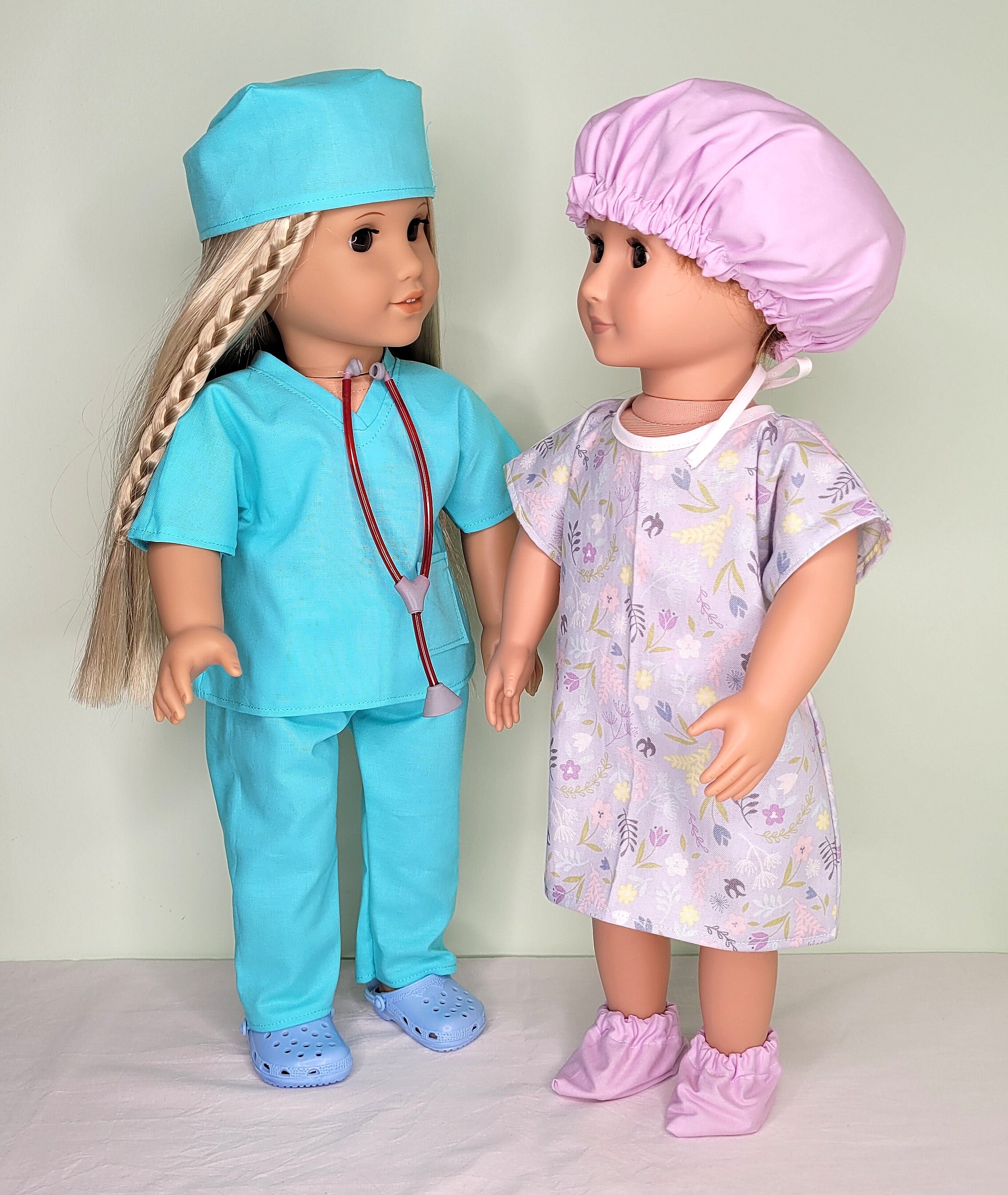 Hospital Patient Gown Complete With Hat and Booties for - Etsy