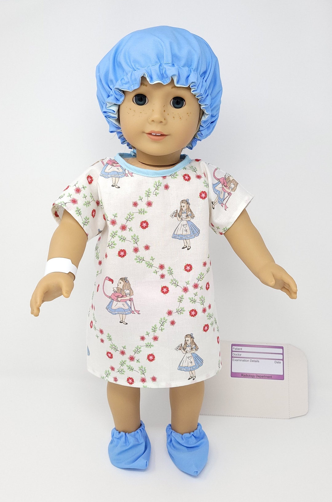 Hospital Patient Gown Complete With Hat and Booties for - Etsy
