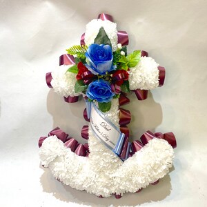ANCHOR FUNERAL TRIBUTE - Grave Memorial Any Colour Personalised - Etsy UK