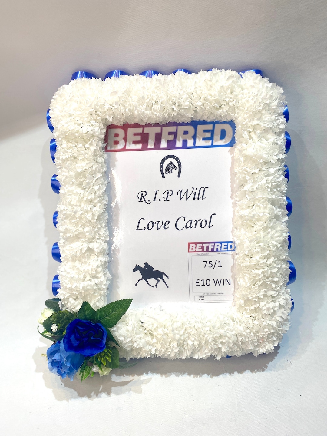 BETTING SLIP FUNERAL Tribute Grave Memorial Any Colour Pesonalised - Etsy