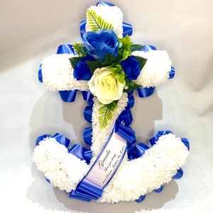 ANCHOR FUNERAL TRIBUTE - Grave Memorial Any Colour Personalised - Etsy UK