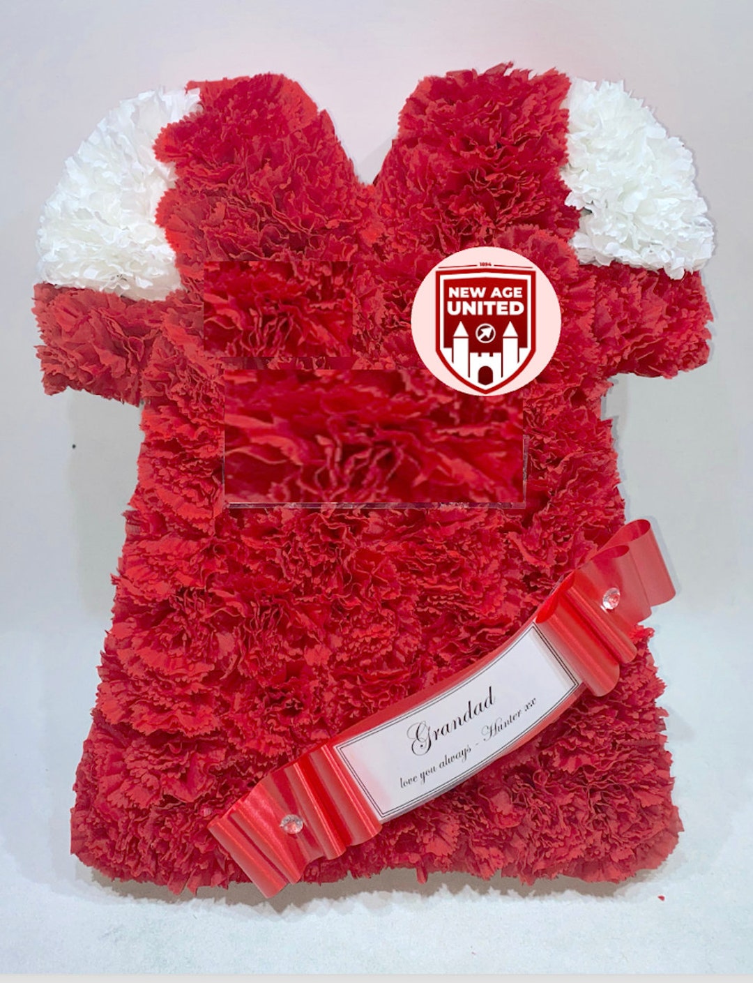 FOOTBALL SHIRT TRIBUTE Funeral Flowers Memorial Any Team Colour ...