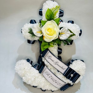 ANCHOR FUNERAL TRIBUTE - Grave Memorial Any Colour Personalised - Etsy UK